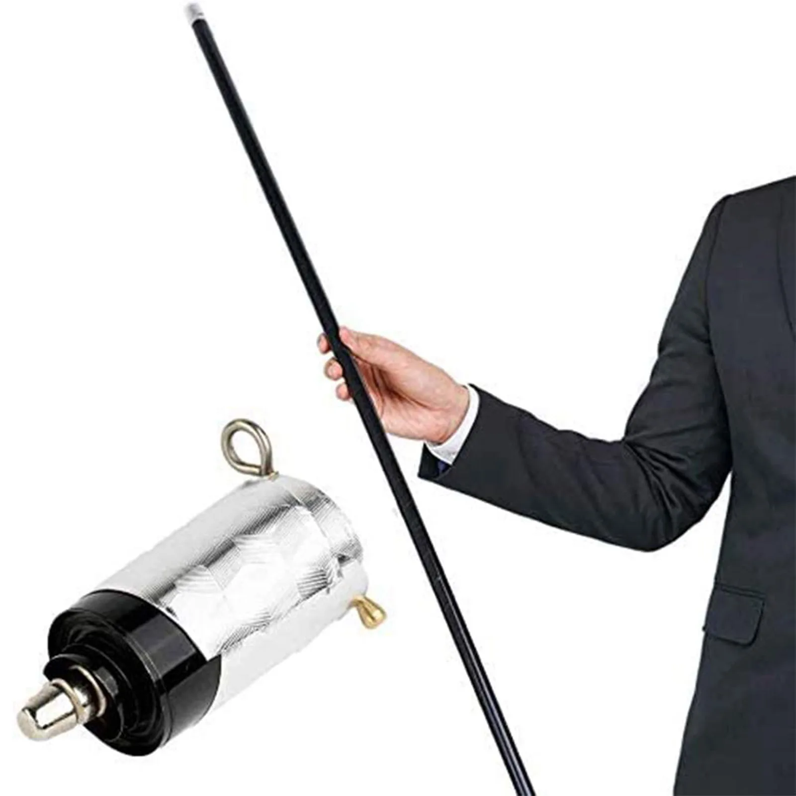 110 cm Length Appearing Cane Silver Cudgel Metal Magic Tricks for ...