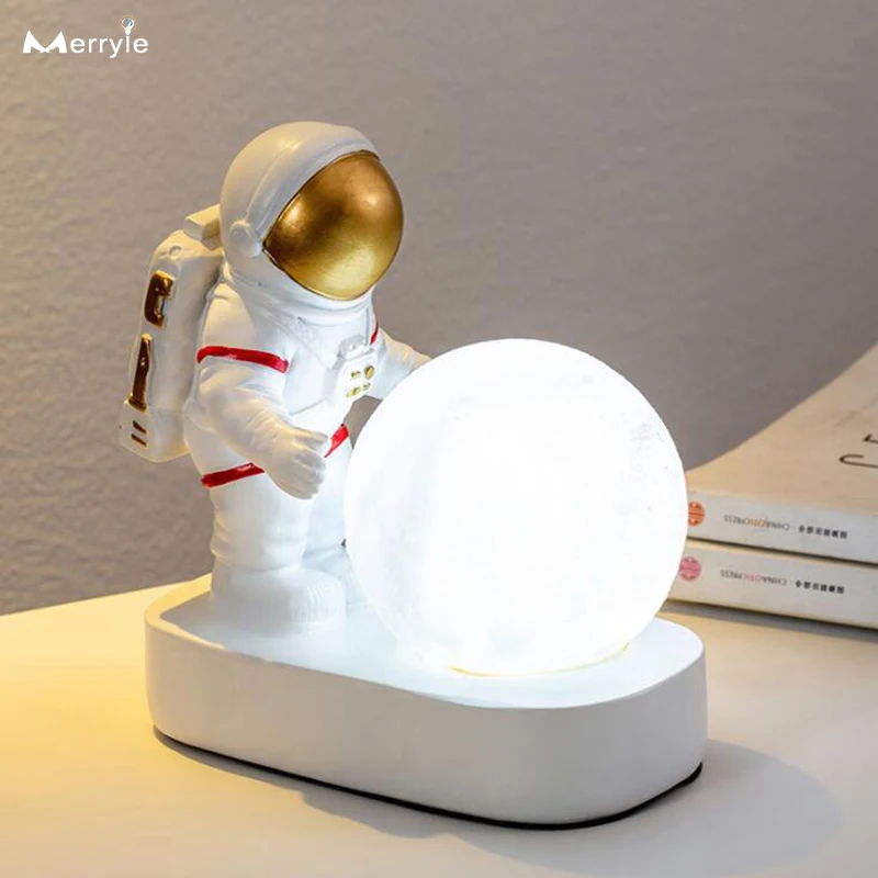 Astronaut Spaceman Led Moon Lamp Child Baby Night Light For Birthday ...