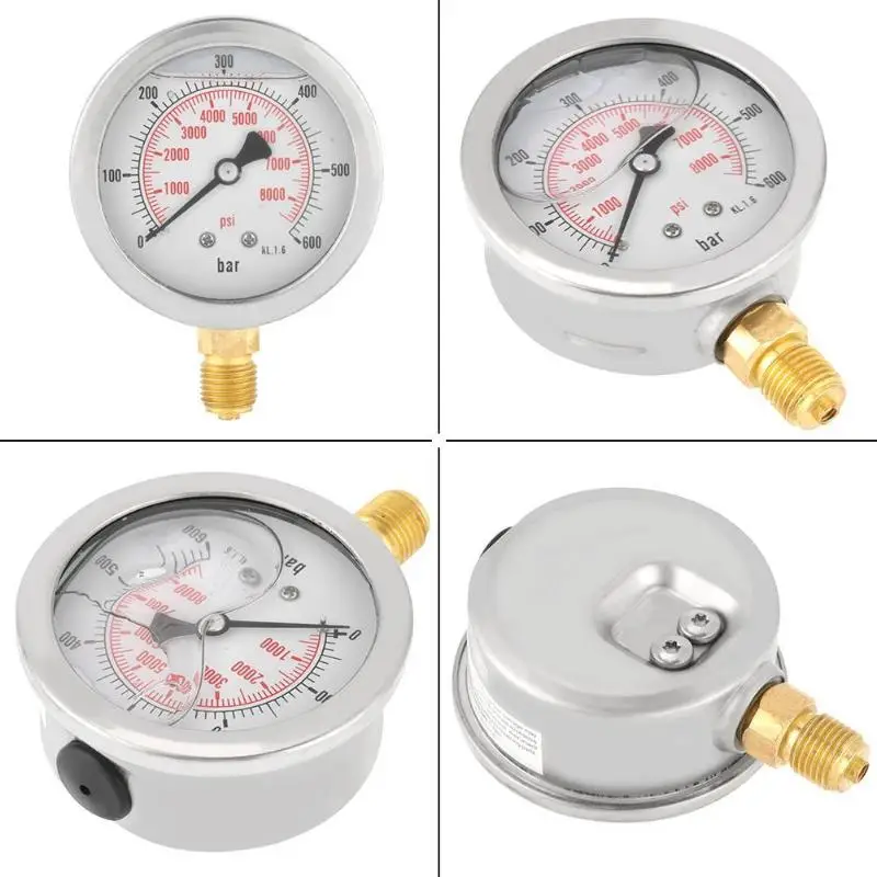 G1/4 inch Thread Metal Pressure Gauge Hydraulic Water Pressure Gauge ...