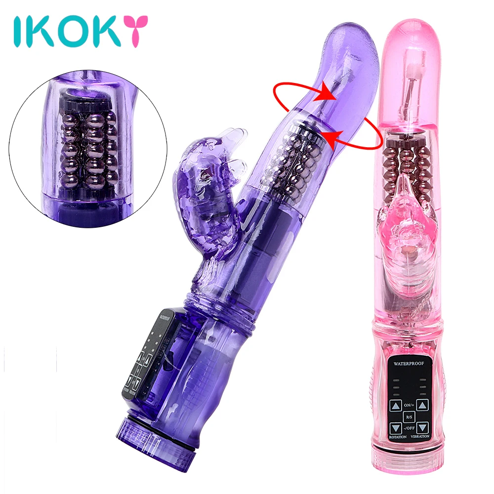 IKOKY consolador con forma de delfín para mujer, vibrador estimulador de clítoris de doble ...