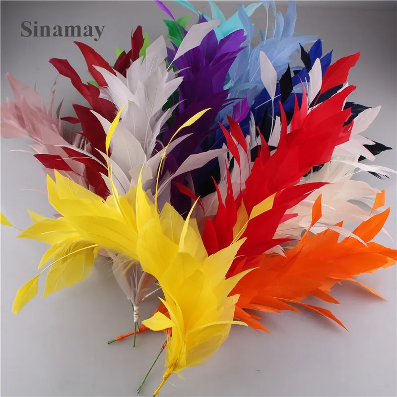 25-35cm Colorful Dyed Goose Feather Accessories Diy Wedding Hats ...