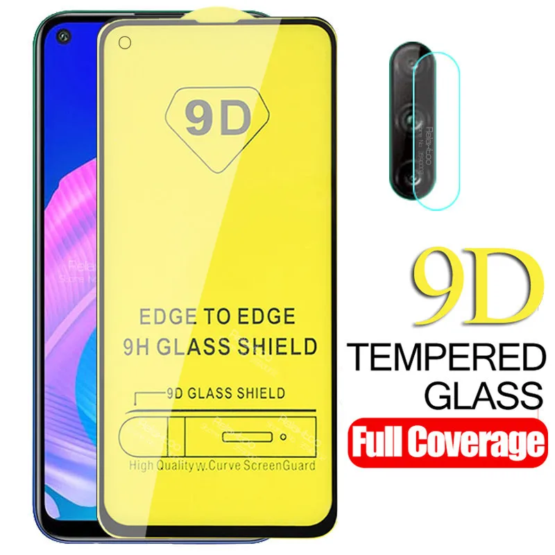 2 in 1 9D Coverage protective Glass For huawei p40 lite E Camera lens ...