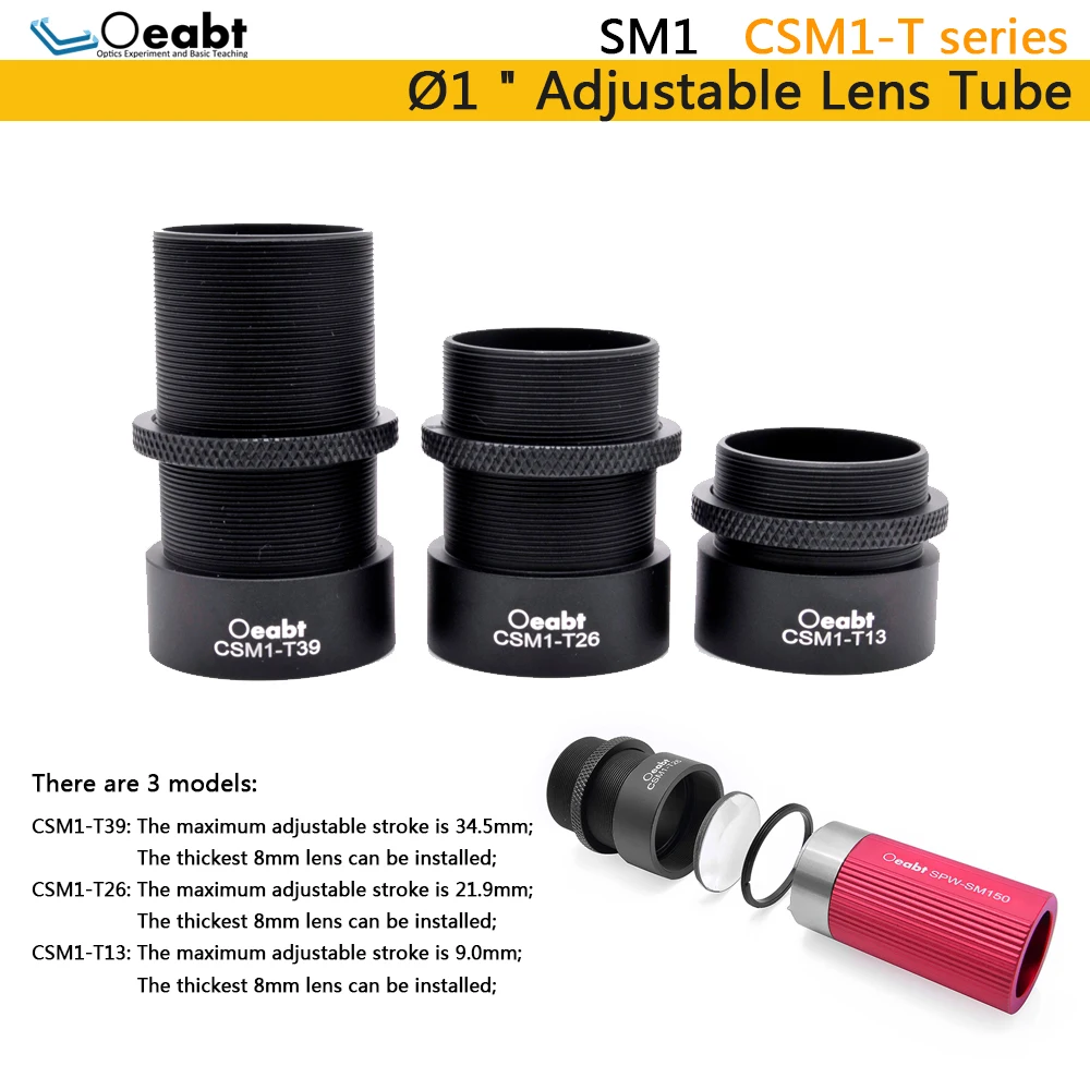 CSM1-T-Series-Adjustable-Tube-1-Lens-Tube-SM1-Threaded-Rotary-Tube ...