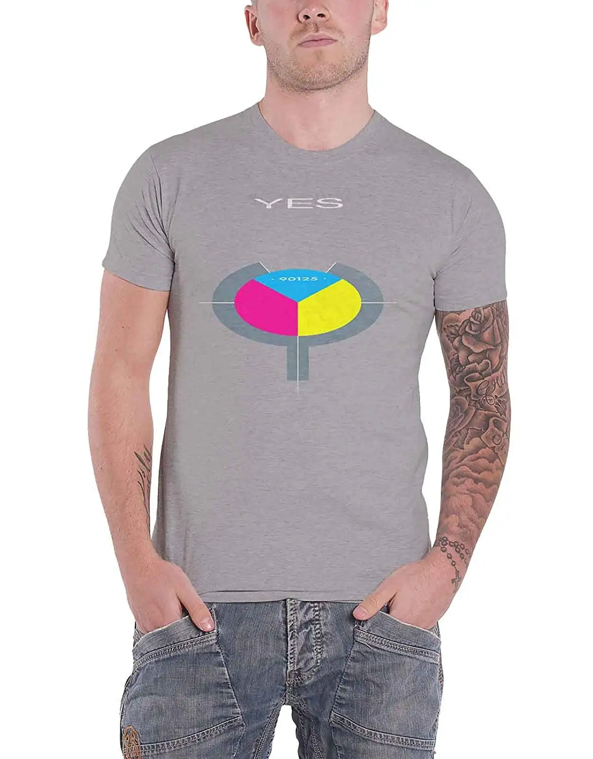 FGHFG T Shirt 90125 Album FGHFG Logo FGHFG Mens Grey| | - AliExpress