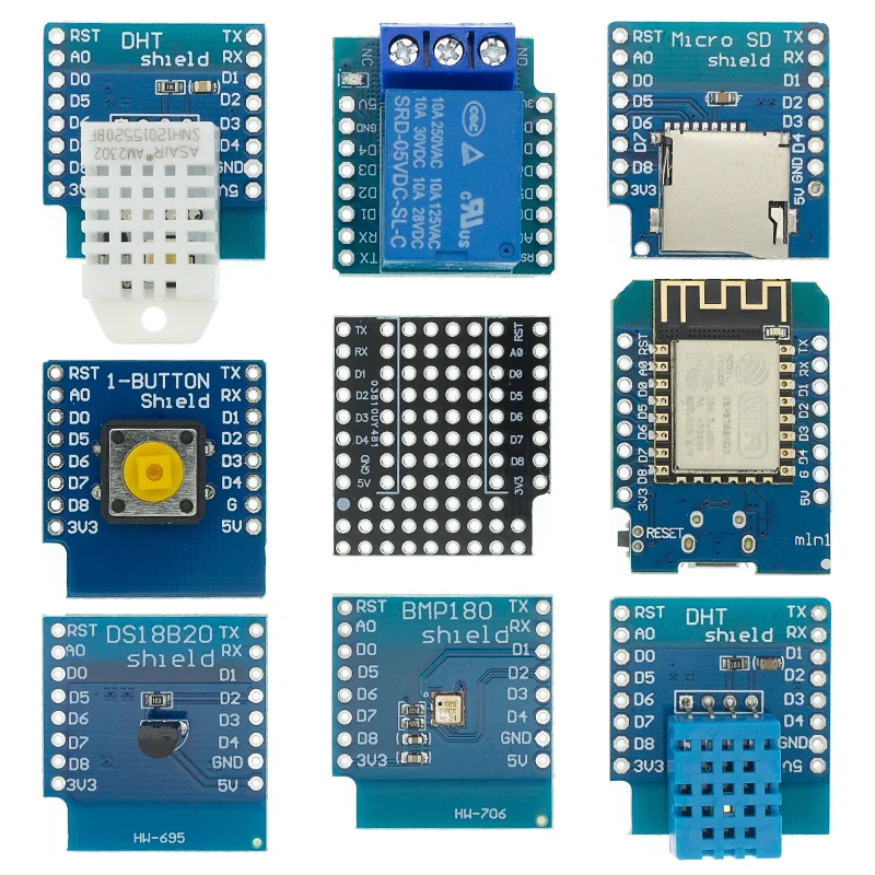 ESP8266 D1 Mini Pro WiFi Development Board NodeMcu WS2812 RGB DHT11 ...