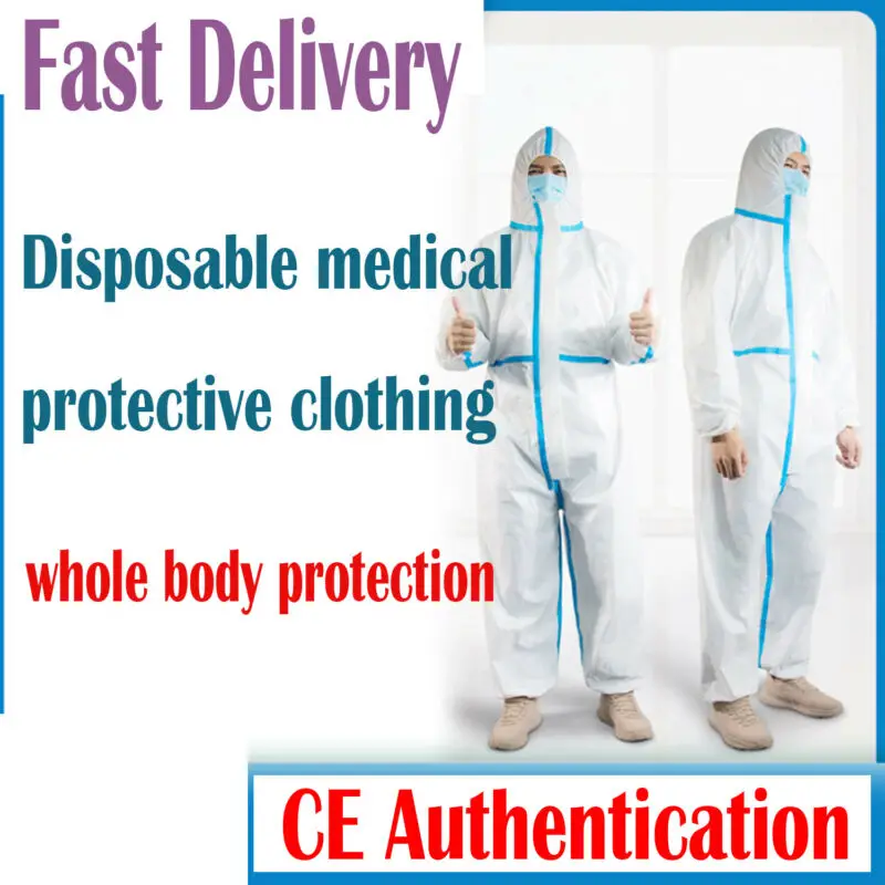 Disposable One-Piece Isolation Clothing Work Clothes Antibacterial ...