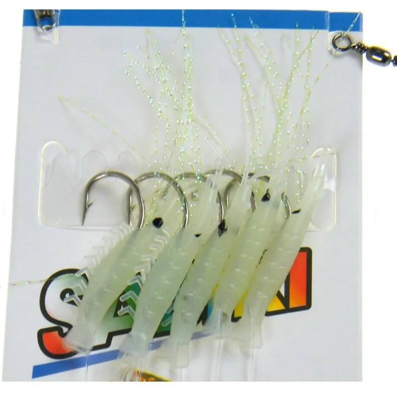 1 Pack (5pcs) Saltwater Fishing Sabiki Rigs Sea Night Glow Fishing ...