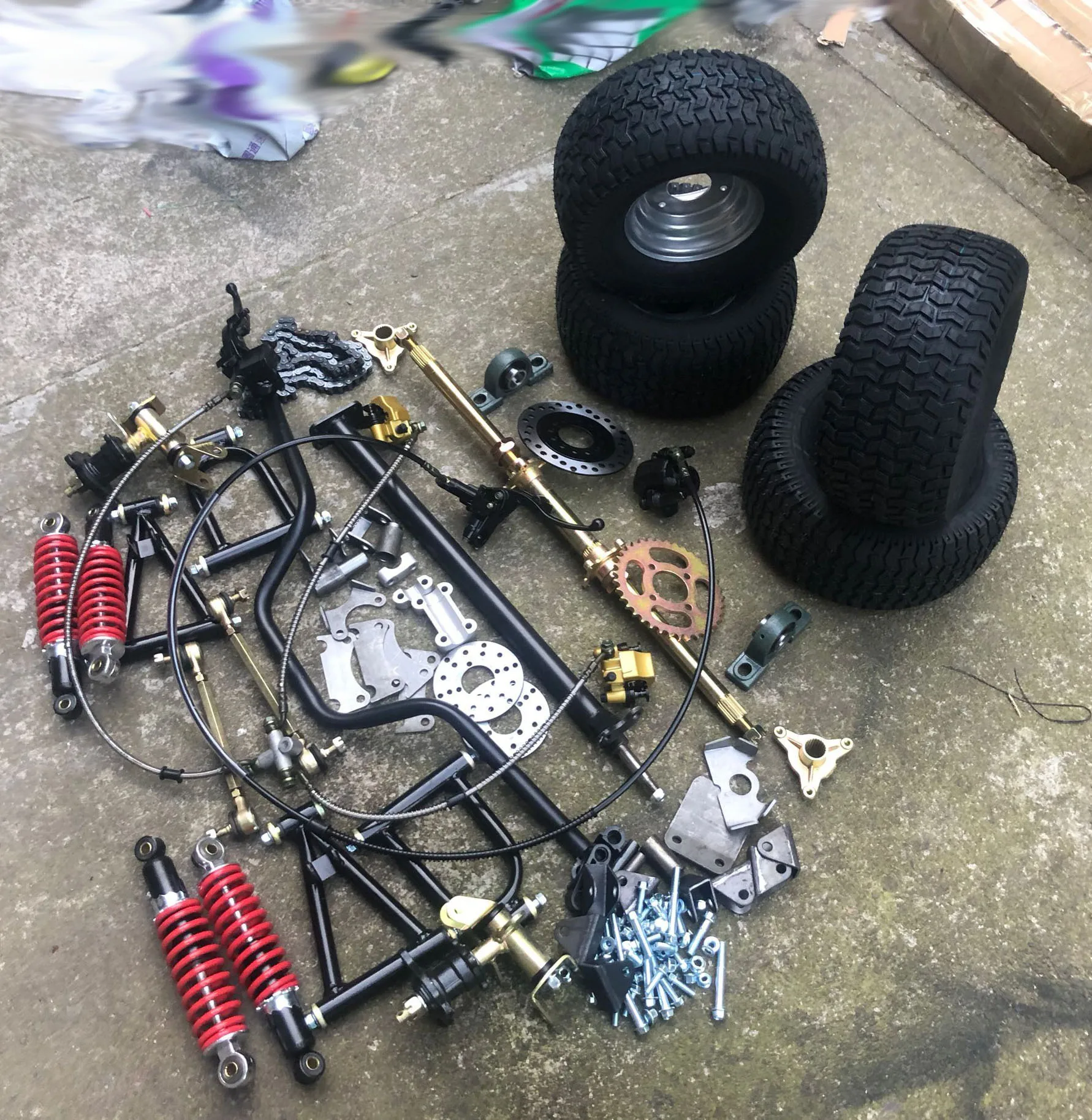 Go-Kart-Karting-ATV-UTV-Buggy-61CM-Rear-Axle-Steering-Knuckle-Flange ...