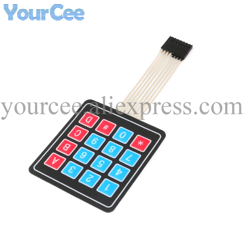 10pcs 4x4 4*4 Matrix Array 16 Key Membrane Switch Keypad Keyboard Control Panel Microprocessor ...