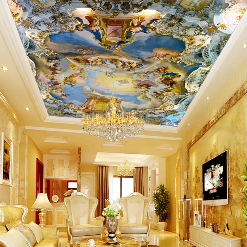 Custom Angel Oil Painting 3d Large Wall Mural Wallpaper Ceiling ...