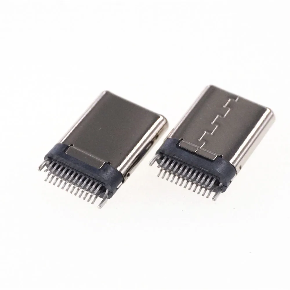 5 Pcs USB 3.1 Type C Connector 24 Pin Male Straddle Mount USB 3.1 ...