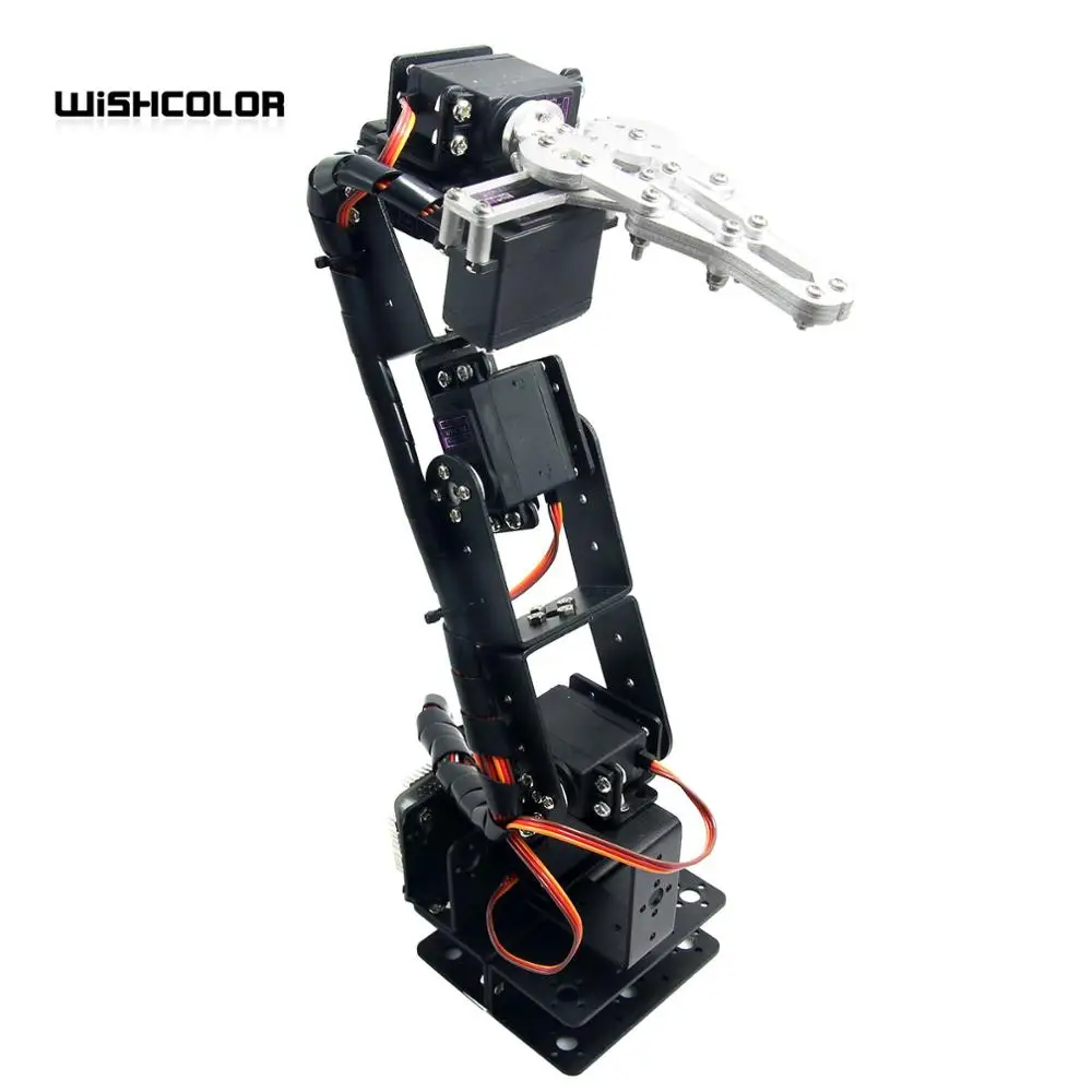 Aluminium Robot 6 DOF Arm Clamp Claw Mount Kit Mechanical Robotic Arm ...