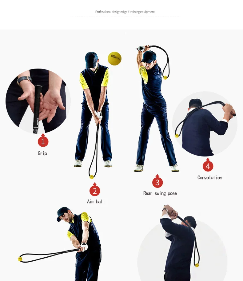 Accessoire pour golfeur,Corde de Golf Swing, entraînement à Distance ...
