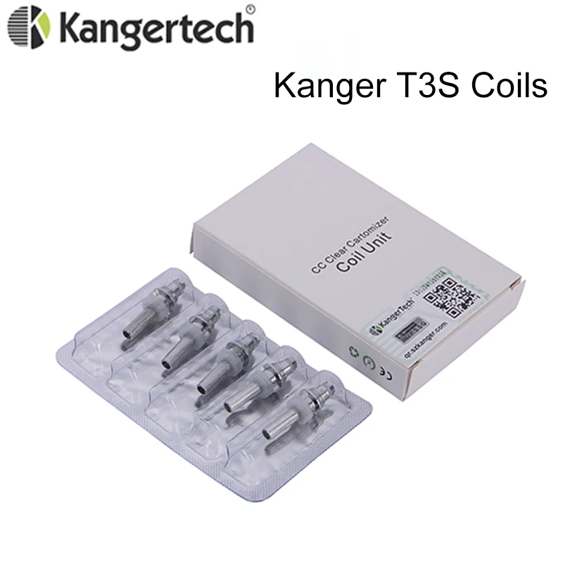 5pcs/lot Genuine Kanger T3S Coils Heating Coil 1.8ohm 2.2ohm 2.5ohm ...