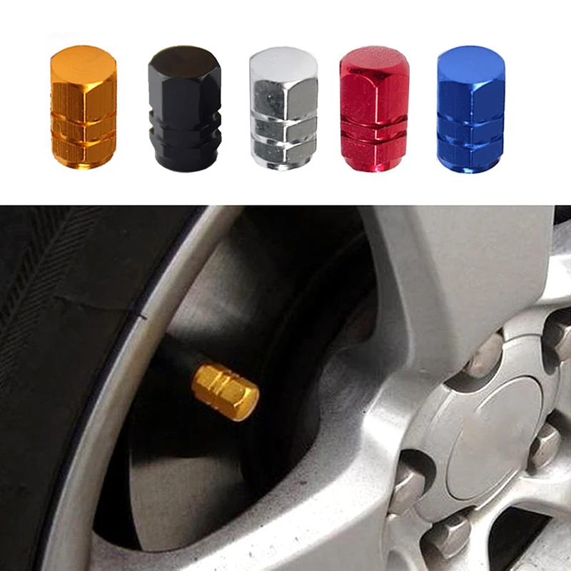 4Pcs Wheel Caps Theftproof Aluminum Car Wheel Tires Valves Tyre Stem ...
