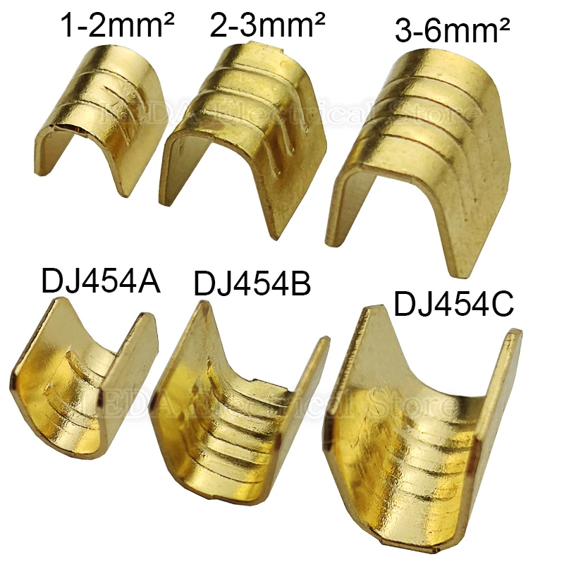 100pcs Dj454 1-6mm2 U-shaped Copper Wire Crimps Terminal Cold Pressing ...