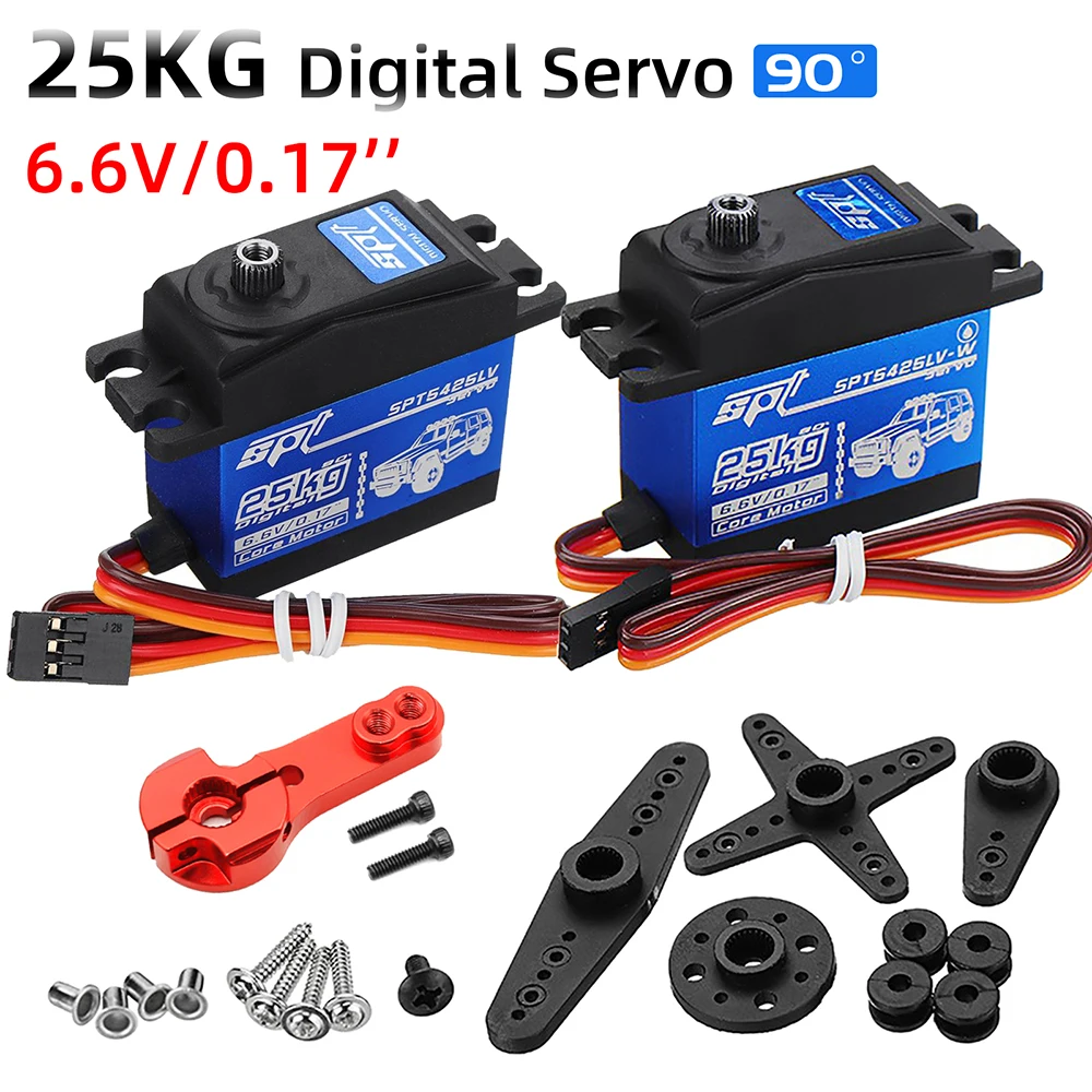 RC Servo SPT5425LV 25KG Large Torque Metal Gear Digital Servo for 1:8 1 ...