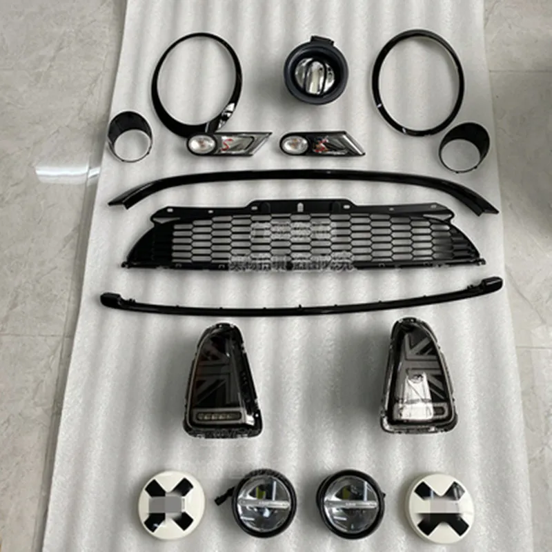 자동차 led 테일 펜더 랠리 라이트 그릴 그릴 BMW 미니 R55 R56 R57 밝은 스트립 바 범퍼 메쉬 프레임 트림 연료 ...