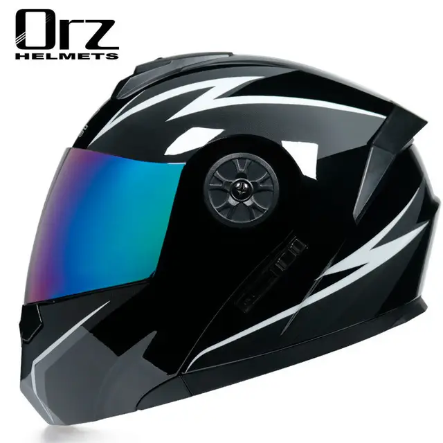 Motorcycle helmet, full-covered helmet, double mirror, unisex, DOT ...
