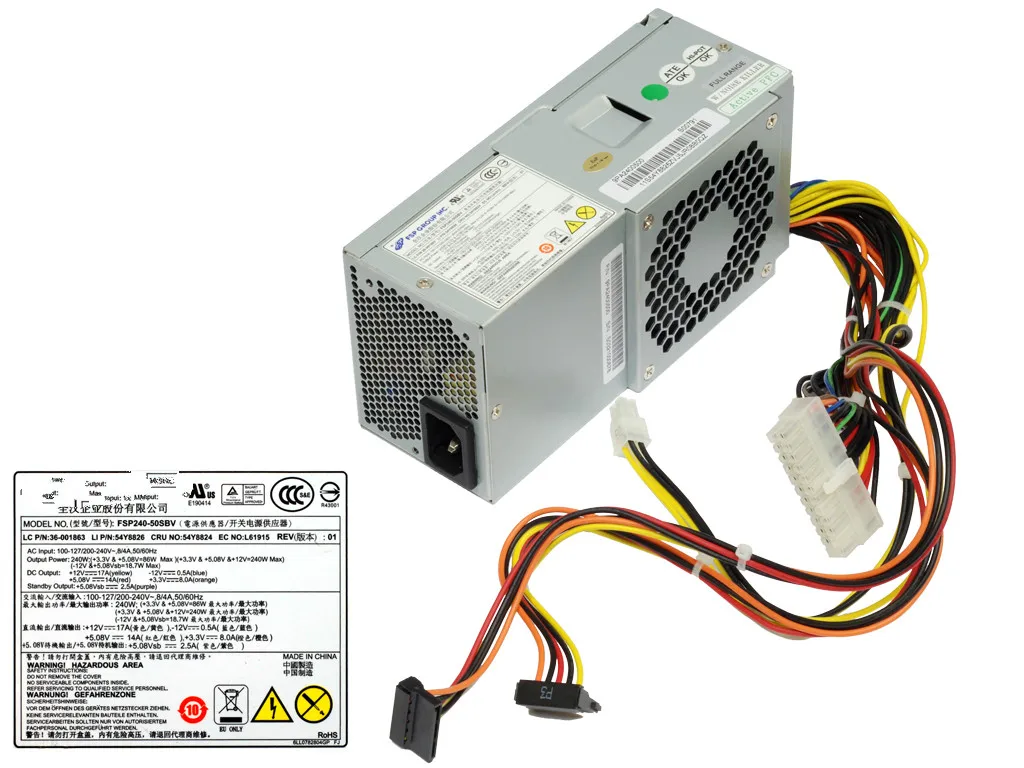 For Lenovo M90p M91 M91p M81 240w Power Supply 54y8826 Fsp240-50sbv ...