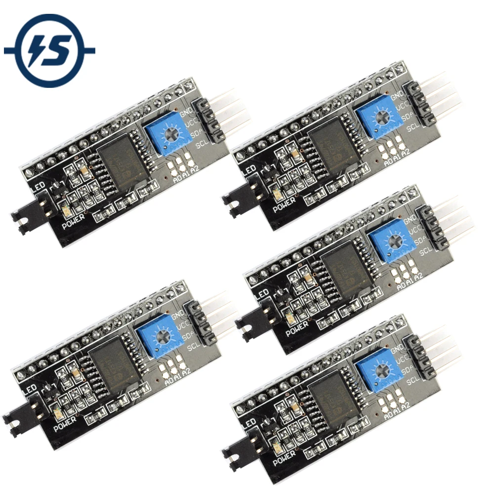 5pcs Lcd1602 Converter Board Iic/i2c/twi/spi Serial Interface Module For 1602 Lcd Display For ...