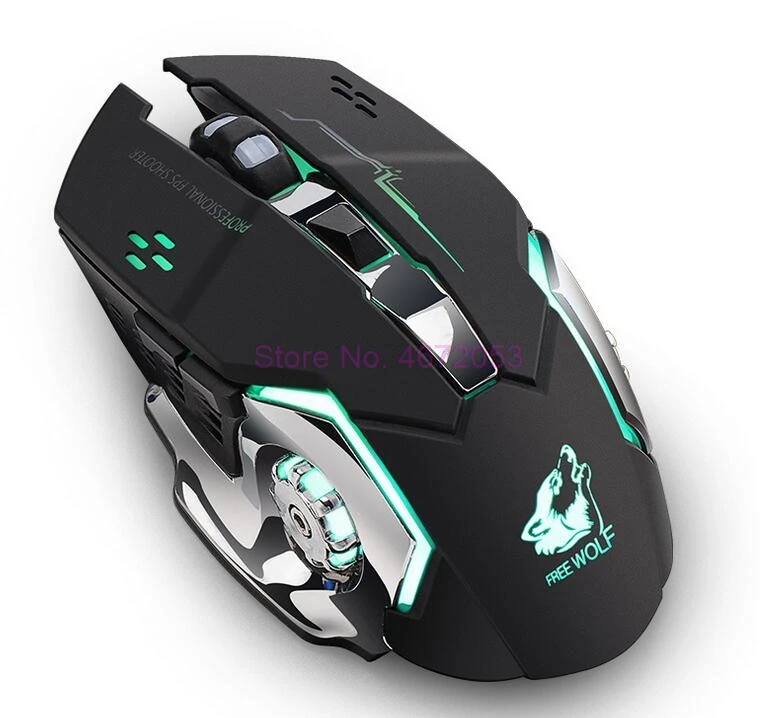 개/몫 USB 충전식 무선 마우스 백라이트 광학 인체 공학적 게임용 마우스 Maus 용|마우스| - AliExpress