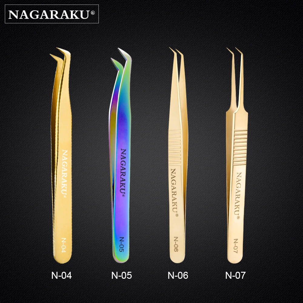 Nagaraku Make Up Tools Eyelash Tweezers Fans Eyelash Tweezers Russian ...