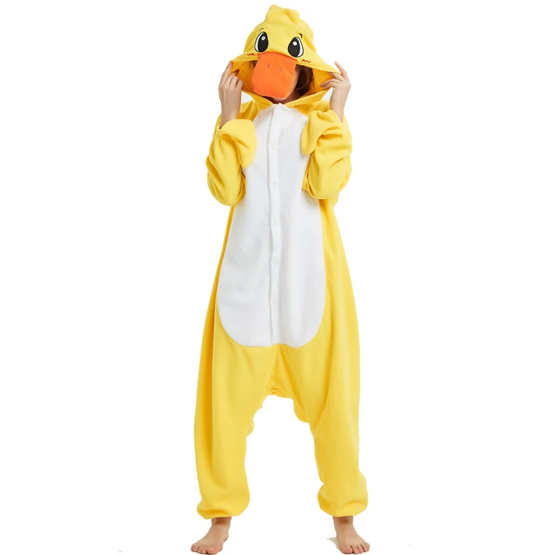 Funny-Women-Duck-Pajamas-Anime-Onesies-For-Adult-Men-Kigurumi-Fleece ...