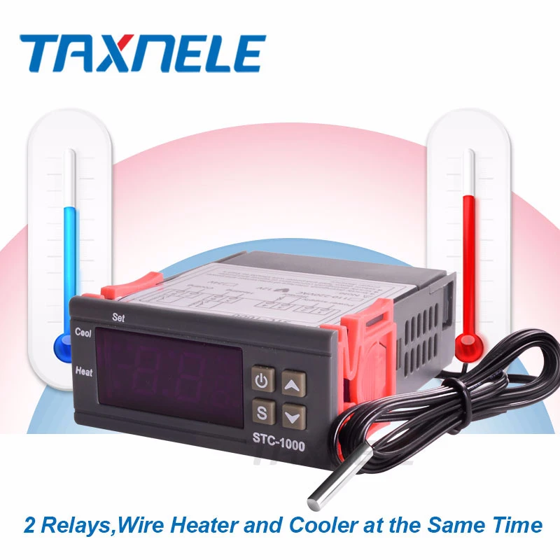 Taxnele STC-3000 Digital Temperature Controller Thermostat Thermoregulator incubator Relay LED ...