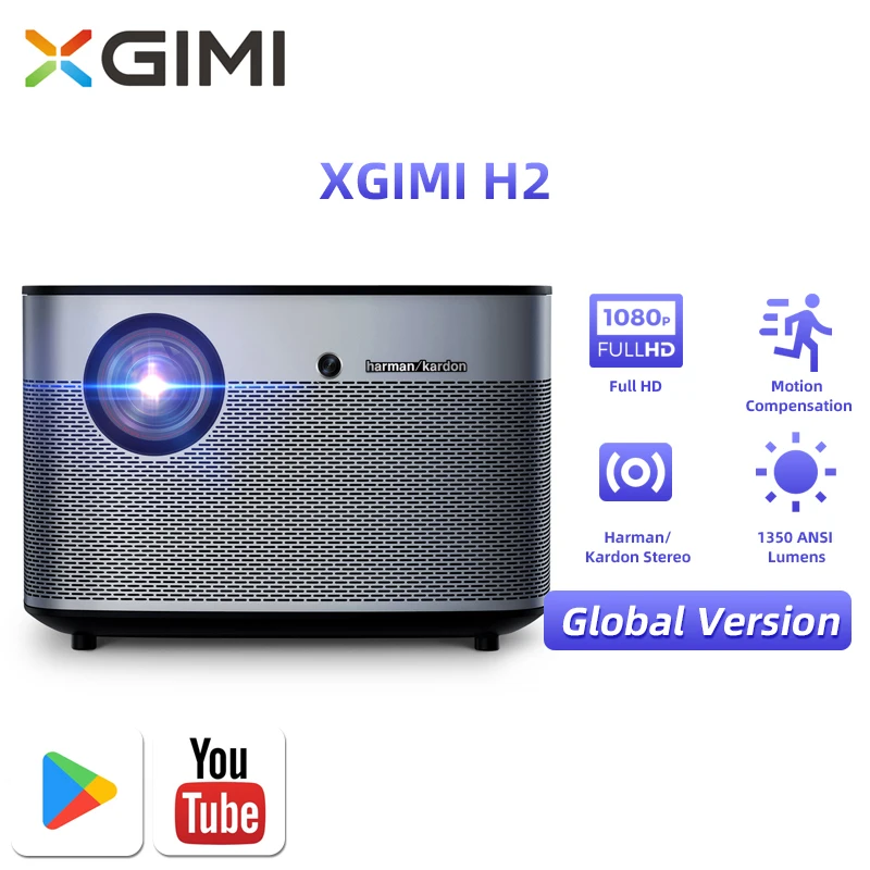 XGIMI-H2-Home-Projector-1350-ANSI-LED-Lumens-1080p-Full-HD-LED-DLP-3D ...