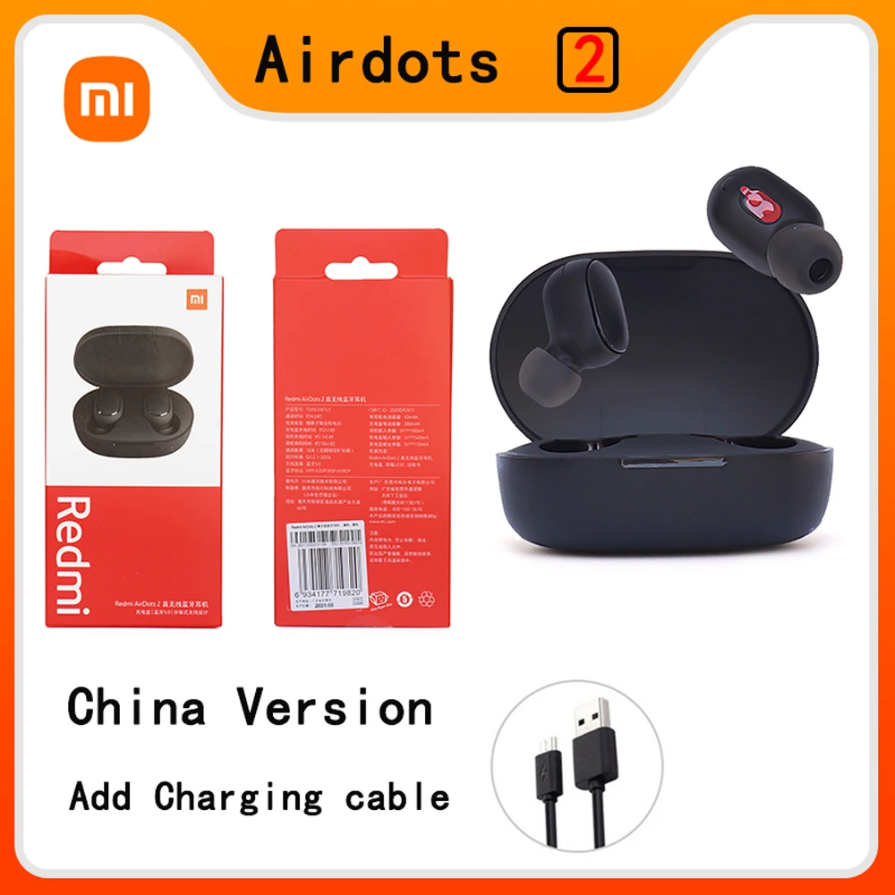 Xiaomi-Redmi-Airdots-2-Bluetooth-Earphones-Sport-Music-Gaming-Outdoor ...