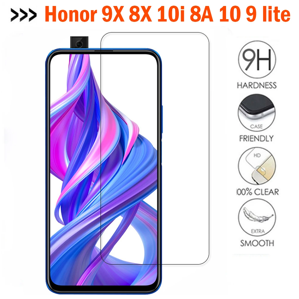 Protective Glass on Honor 9X 8X 8A 10 9 lite 10i Screen Protector ...