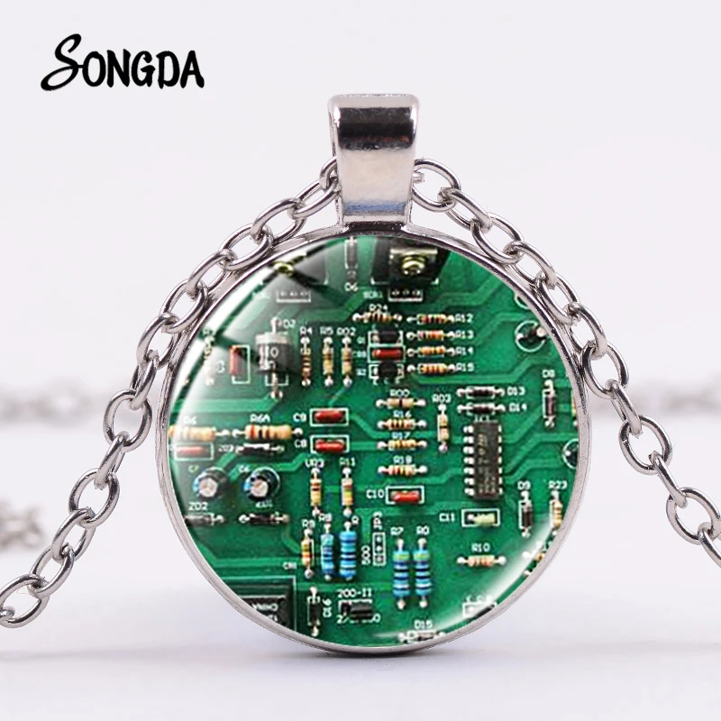 Pendant Necklace Pcb Computer Board | Circuit Board Necklace | Computer ...