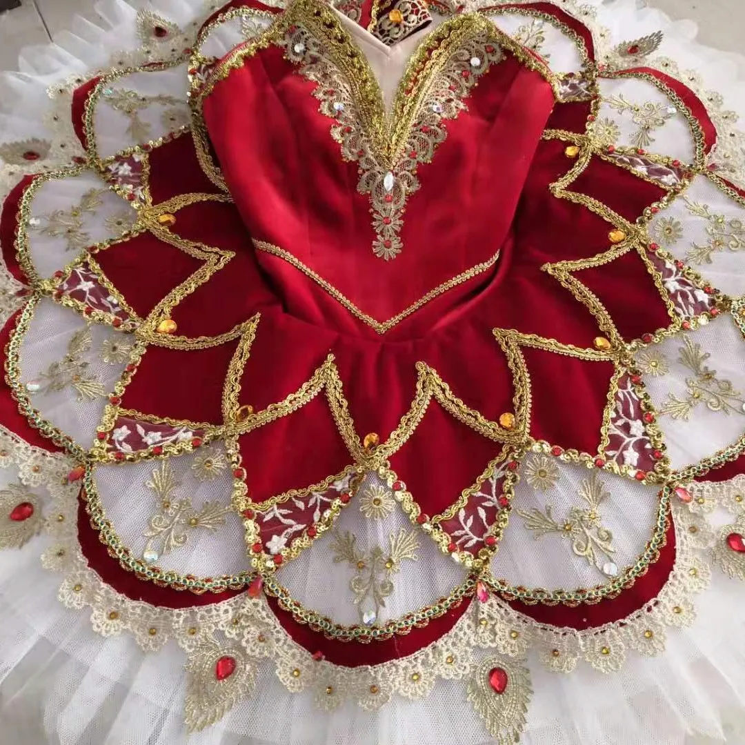 Tut-rojo-rom-ntico-para-adultos-tut-de-Ballet-profesional-de-12-capas ...