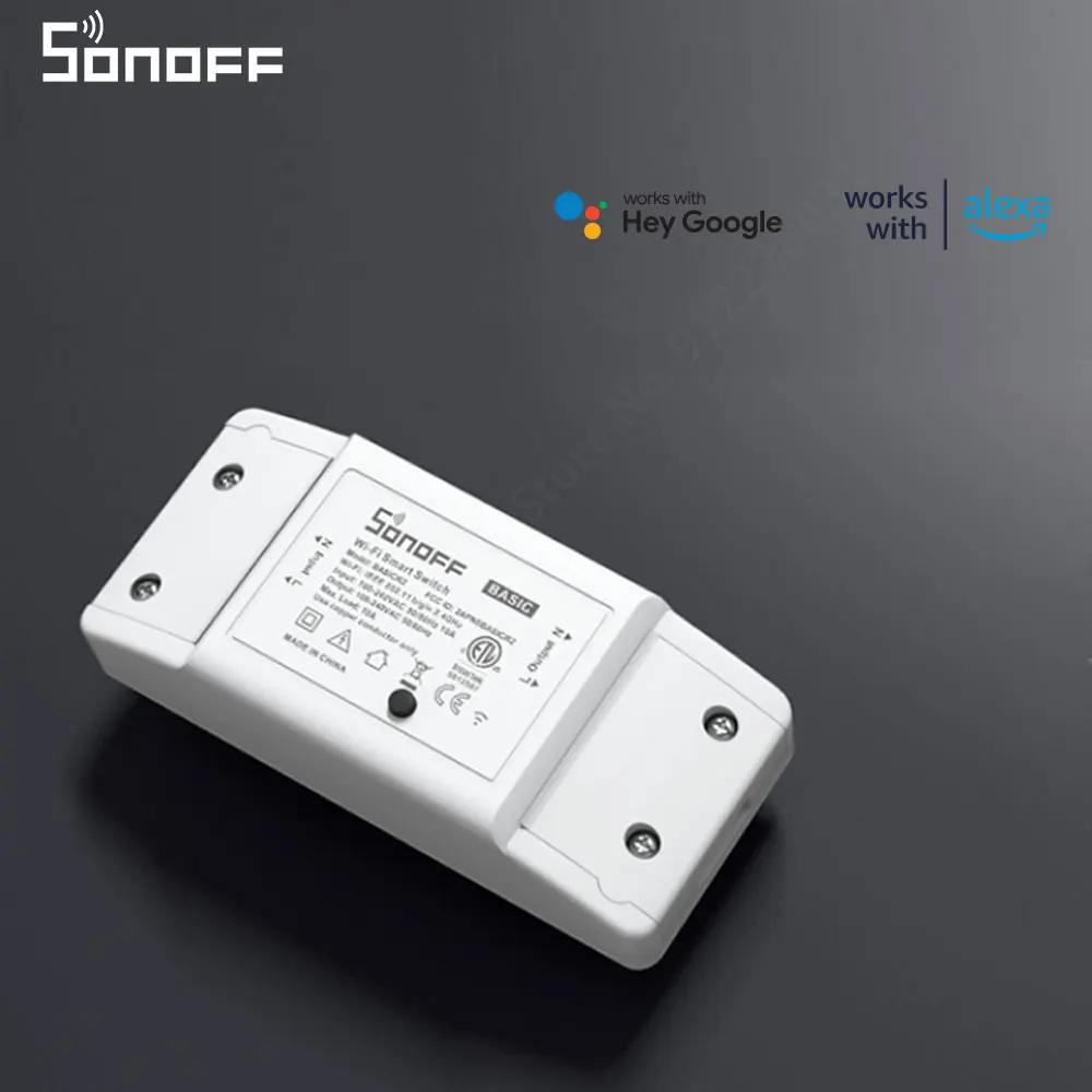 SONOFF Basic R2 10A Wifi DIY Smart Wireless Remote Control Switch ...