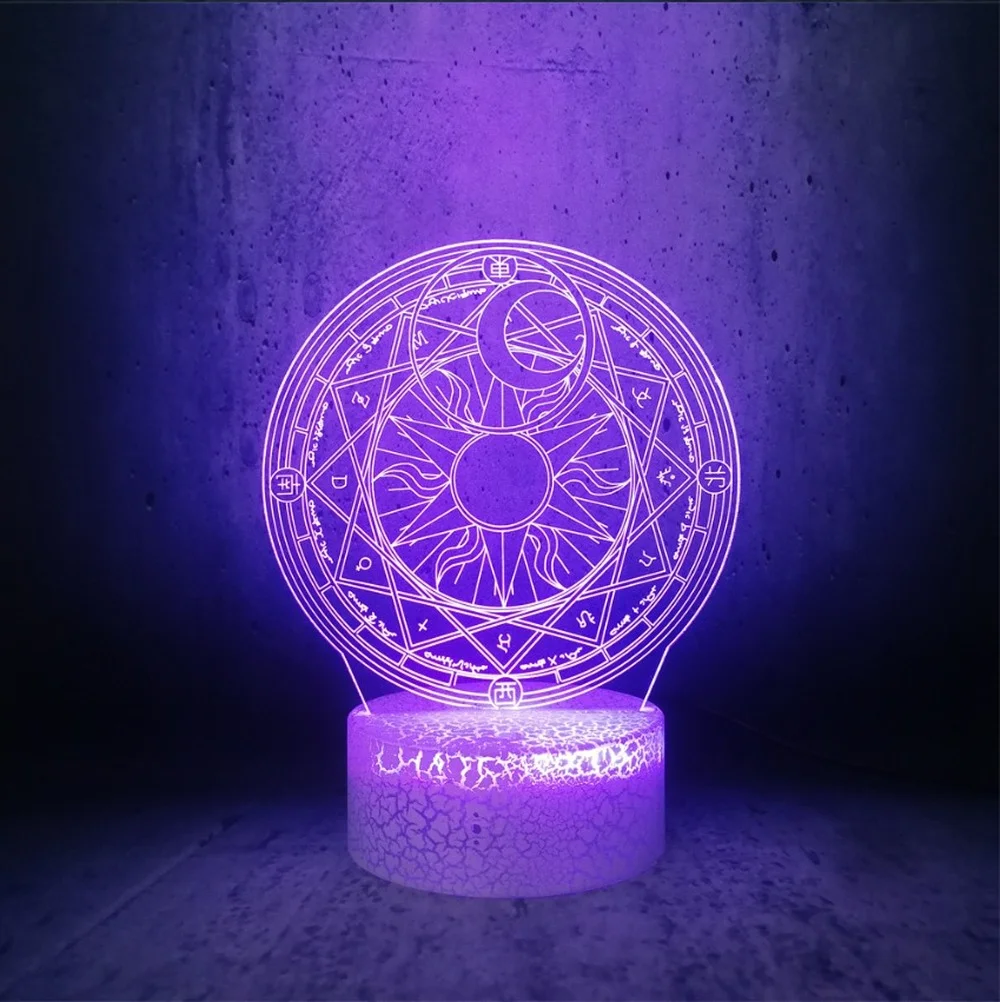 3D Night Light Colorful Led Illusion Table Desk Lamp Creative Magic ...