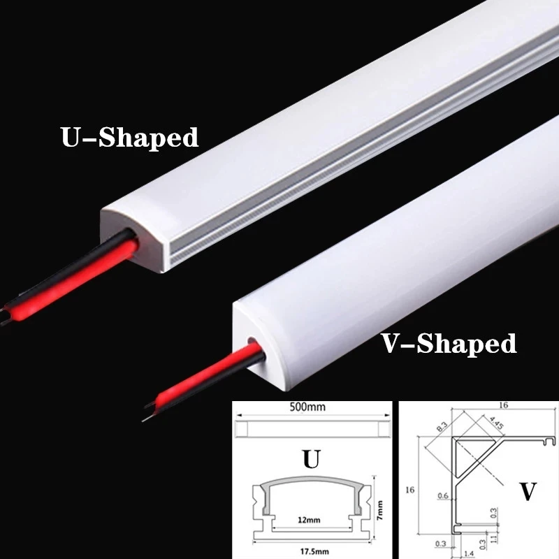 LED-hard-light-DC12V-50CM-20-Inch-LED-Strip-SMD5730-36LEDs-U-V-shape ...