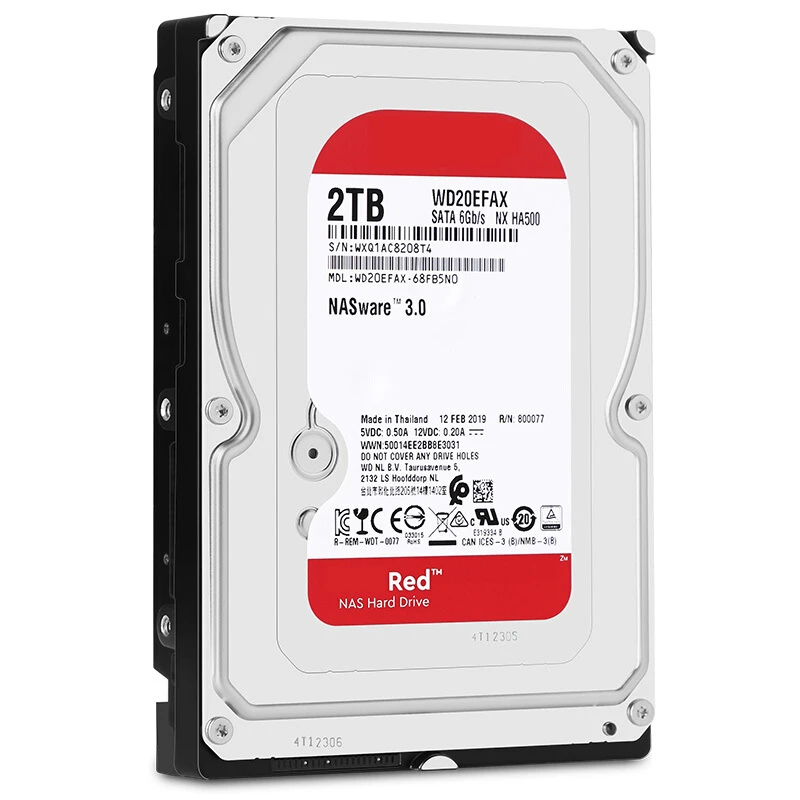Original HDD For WD Brand Red 2TB 3.5" SATA 6 Gb/s 256MB 5400RPM For ...