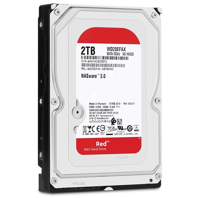 Original HDD For WD Brand Red 2TB 3.5" SATA 6 Gb/s 256MB 5400RPM For ...