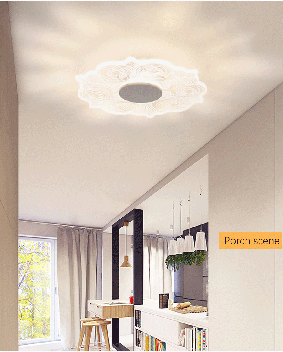 PLAFONNIER,1229-Blanc froid--Plafonnier Led intégré au design moderne ...