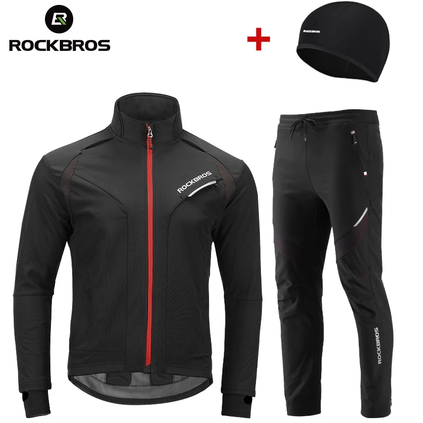 Rockbros Winter Cycling Suit Thermal Warm Bike Jackets Pants Sets Women ...