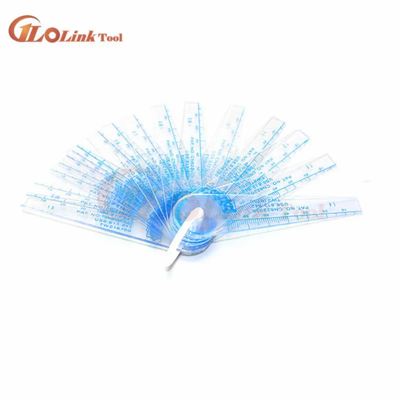 25 Blades Feeler Gauges Metric Measurement 0.05-1.0-1.5-2.0mmThickness ...