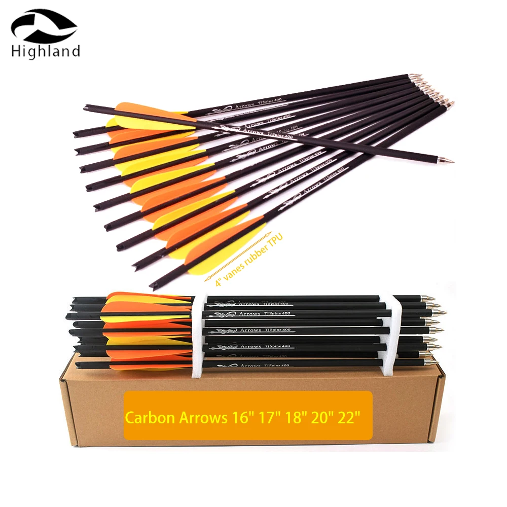 12Pcs-OD-8-8-mm-400-Archery-Hunting-Carbon-Arrows-16-17-18-20-Inches ...