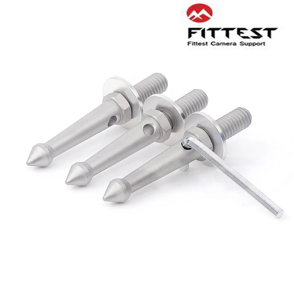 Fittest 삼각대 스파이크 카메라 스테인레스 스틸 스파이크 3 개 세트 38 나사 스테인레스 스틸 스파이크 Ls