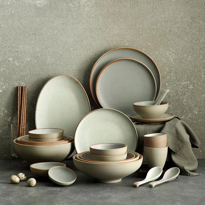 Japanese-style-ceramic-bowls-and-plates-for-one-person-and-multi-person ...