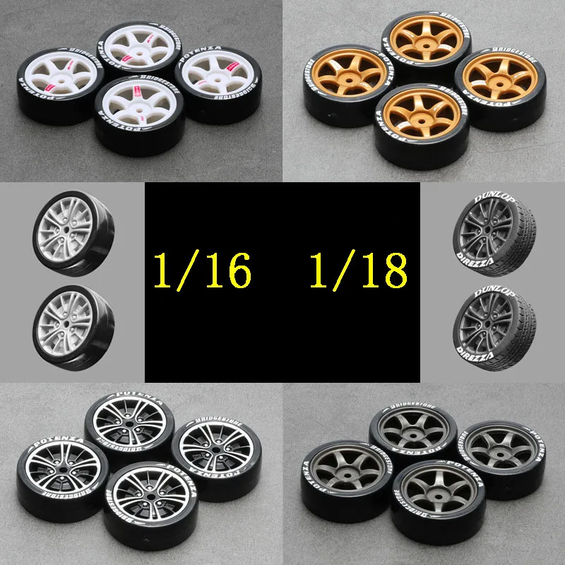 4pcs-1-16-1-18-Model-Car-Tires-with-Wheels-High-speed-RC-Drift-Racing ...