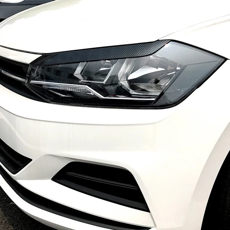Car Headlights Eyelids Eyebrow Trim Stickers Cover for Polo 2019 ...
