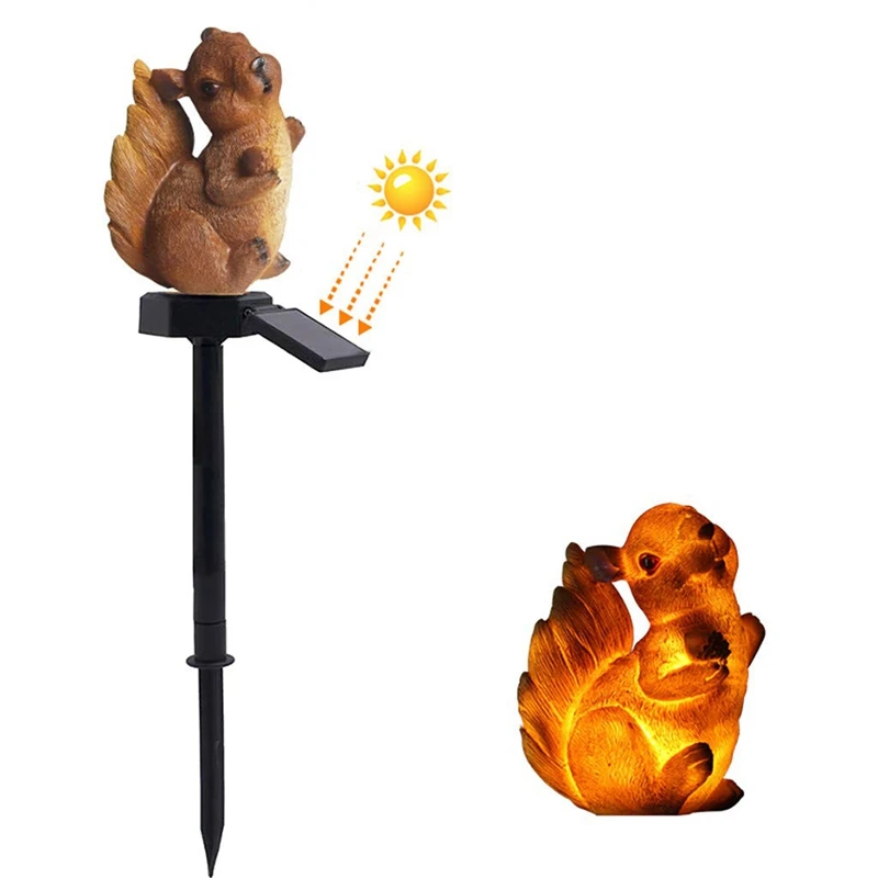 Солнечная лужайка лампа в виде белки солнечный свет тропинки Солнечный садовый светильник S