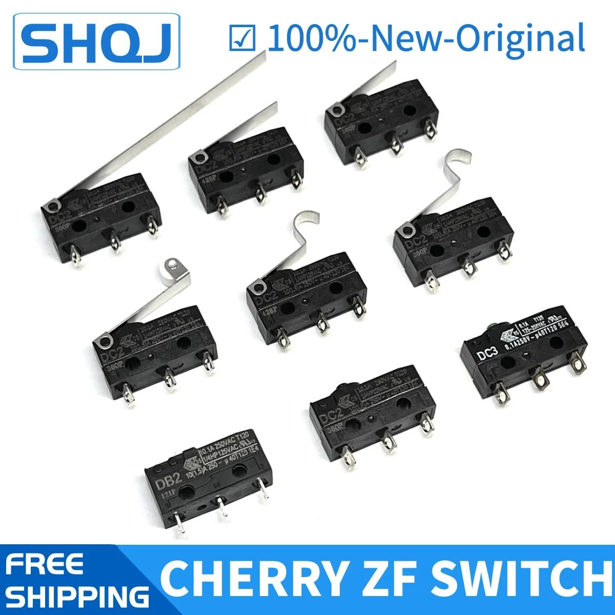 Original Cherry Zf Micro Switch Db2 Dc2 Db2c Dc2c A1aa A1la A1rb Short/long/pulley/bent Handle ...