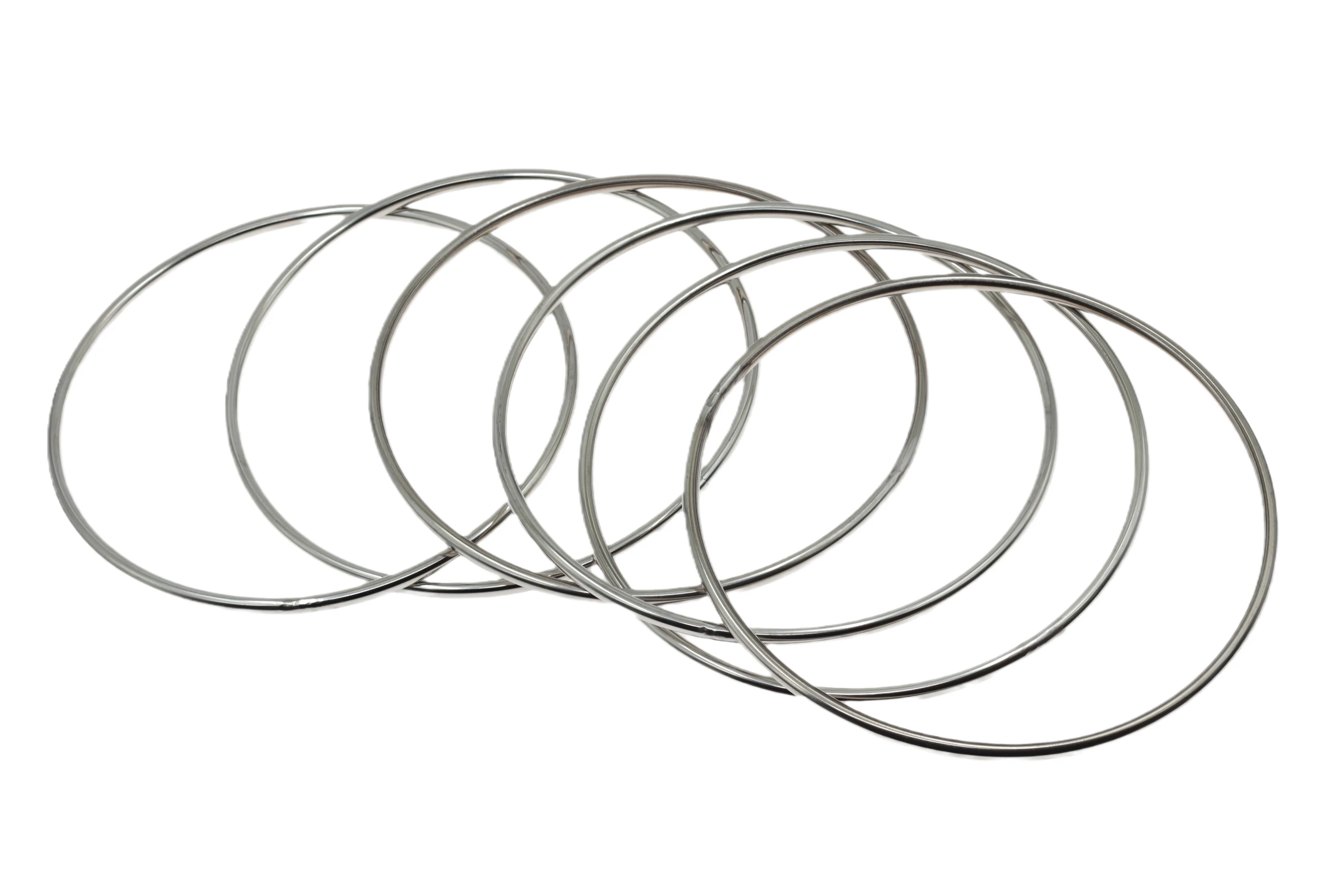 Chinese Linking Rings 6 Rings Set Magnetic Lock 30cm Chrome Magic ...